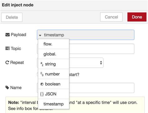 Configure Inject Node