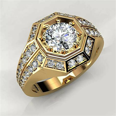 Anillos Para Hombres Hechos De Oro Con Diamantes Variedades De Anillos