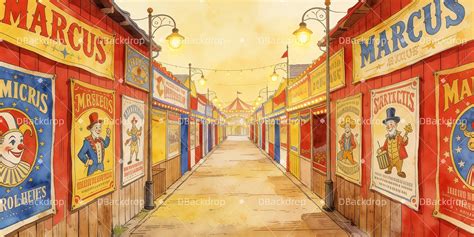 Circus Stage Backdrop Banner Alley Performance Backdrops Gq62 T32