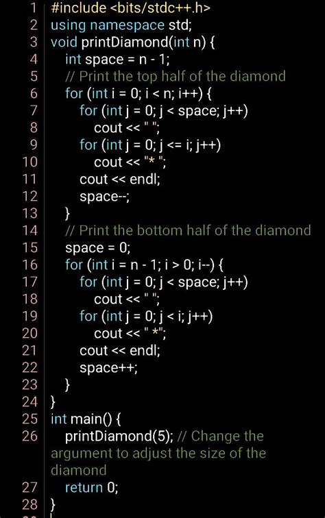 Gopal Pandey On Linkedin 🔷 C Program To Print The Diamond Shape 🔷