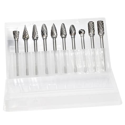 Carbide Burrs Set Carvepro Range 3 Mm 18 Pulg Shank 10 Piezas