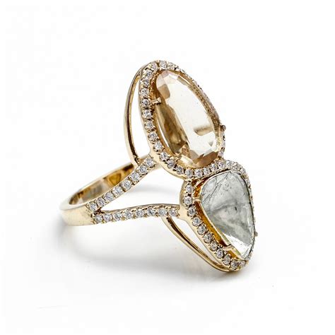 18k Gold Polki Diamond Ring Br Jewellers