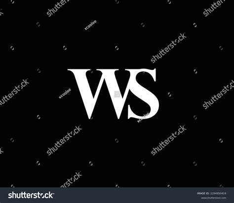 Ws Logo Design Vector Template Stock Vector Royalty Free 2294950419