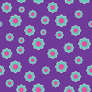 Funky Retro Flowers Background With A Y2k Floral Pattern Vector Y2k