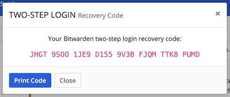 Recovery Codes Bitwarden Help Center Recovery Codes Bitwarden Help Center