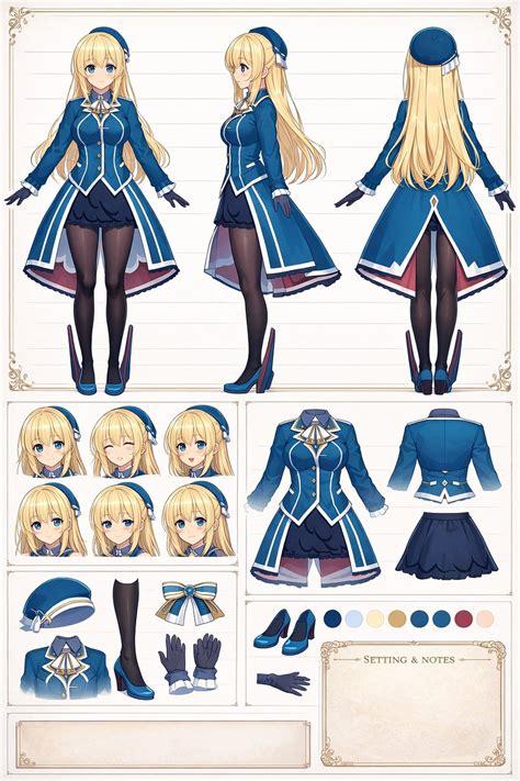 Anime Character Design Sheet — Customizable Prompt Sora2hub