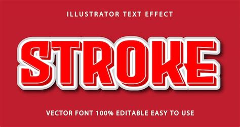 Premium Vector Stroke Editable Text Effect