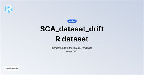 Scadatasetdrift Dataset R Packages