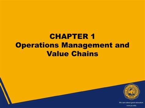 Operations Management Value Chains Presentation