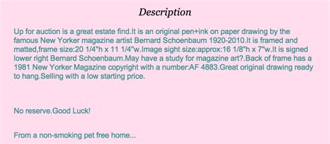 Attempted Bloggery Ebay 101 Bernard Schoenbaums Workout