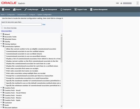 Configuring Xstore Point Of Service System Config Options