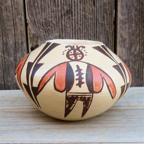 Native American Pottery Hopi Handmade Pottery Hand Coiled Pot With