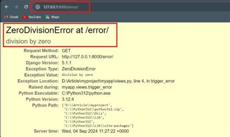 Logging Server Errors In Django Geeksforgeeks