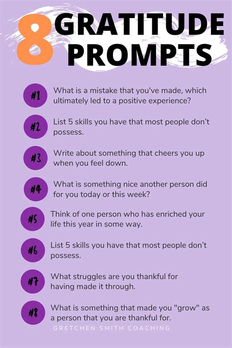 Gratitude Prompts For List Or Journaling Gratitude Prompts Practice