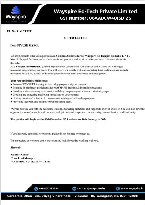 Piyush Garg On Linkedin Wayspireambassador Edtech Growthmindset Learningjourney