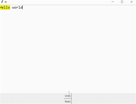 Python Tkinter Undo And Redo The Formatting S Made To A Text Widget Stack Overflow