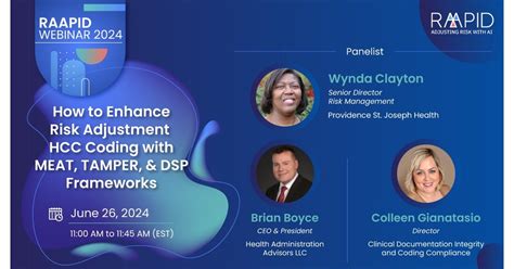 Decoding Meat Tamper And Dsp Raapid Hosts Webinar For Risk Adjustment Hcc Coding