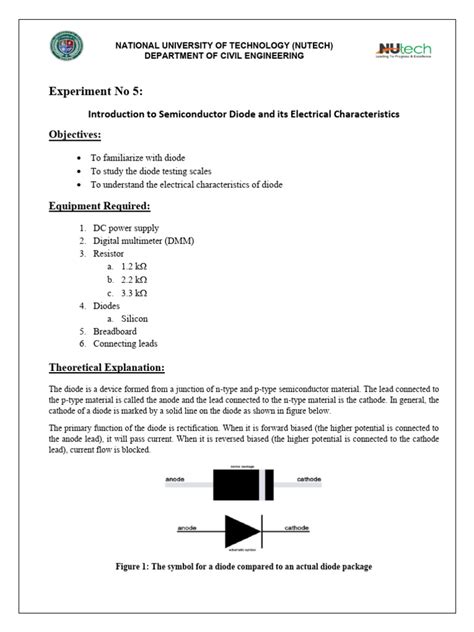ce 1107 lab 5 download free pdf diode p n junction