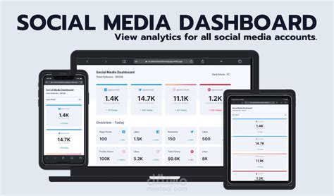 Responsive Social Media Dashboard With Dark Mode مستقل