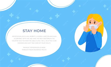 Premium Vector Vector Illustration Of The Concept Of Stay Home A Girl
