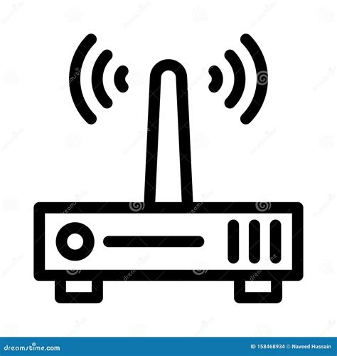 Router Thin Line Vector Icon Stock Vector Illustration Of Router Premium