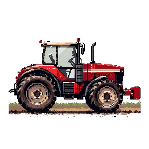 픽셀 아트 스타일의 빨간 트랙터 빨간색 트랙터 차량 Png 일러스트 및 이미지 에 대한 무료 다운로드 Pngtree