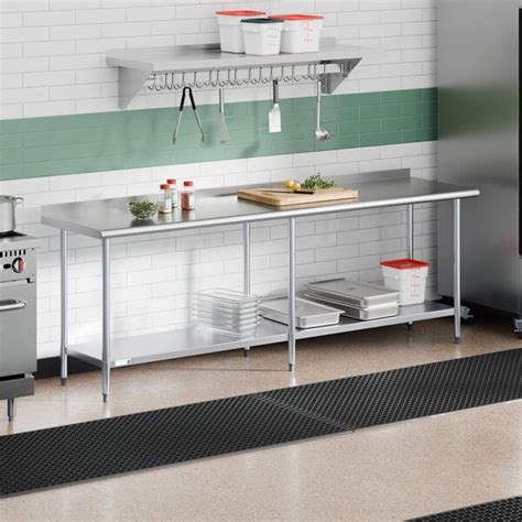 Steelton 24 X 96 16 Gauge 430 Stainless Steel Work Table With