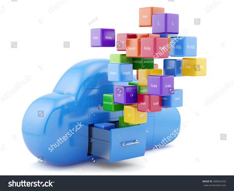 Programming Concept Different Machine Code Languages Stock Illustration