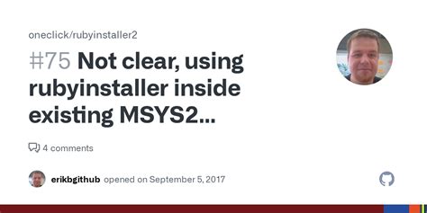 not clear using rubyinstaller inside existing msys2 environment