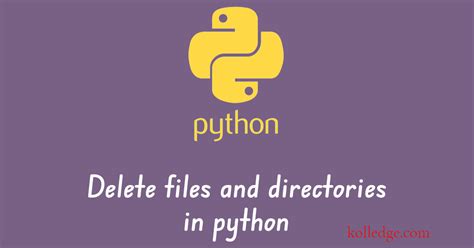Delete Files And Directories In Python
