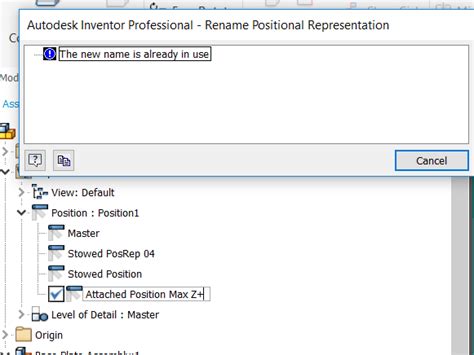 Positional Representation Disappeared From Browser Autodesk Community