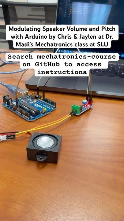 Modulating Speaker Volume And Pitch With Arduino Youtube