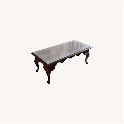 Rectangular Glass Top Coffee Table Aptdeco