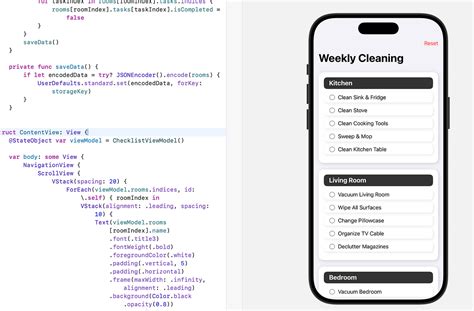 Building A Weekly Cleaning Checklist App In Swiftui By Angie Hoang