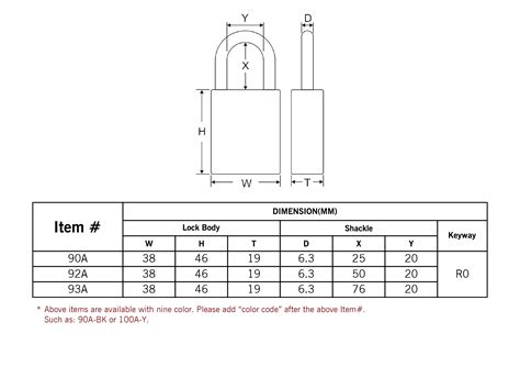 Federal Lock Safety Lockout Osha Lock Ca6ck Aluminium Padlock 38mm 90a Series