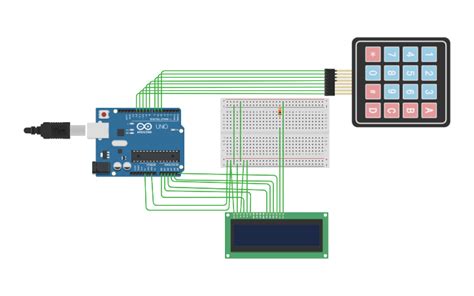 Circuit Design Lcd And Keypad Interfacing Tinkercad