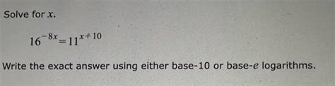Solved Solve For X 27−x281 Xrewrite Each Equation As