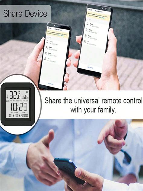 Wifi Electronic Thermometer Hygrometer Smart Digital Display Ir Remote