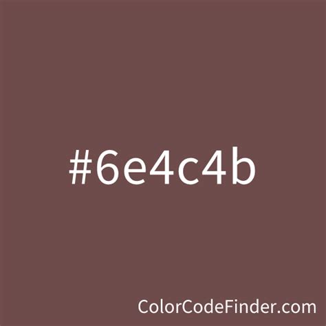 Marron Color Code Is 6e4c4b