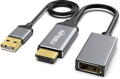 Fairikabe Hdmi To Displayport Adapter 4k60hz Active Hdmi 2 0 Male To Displayport 1
