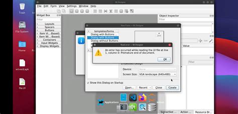 How Do I Fix This Everytime I Try To Make Or Open A New File Qt Designer Os Kali Nethunter