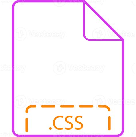 Css File Icon Deep Rounded Outline 66499529 Png