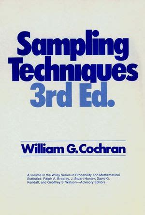 Download Sampling Techniques By William G Cochran Book PDF Free Govt Emerson College Multan
