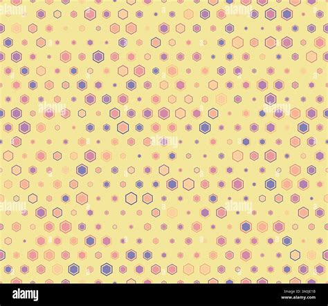 Vector Background Multicolored Geometric Elements Of Varied Size Hexagon Bold Mosaic Cell With