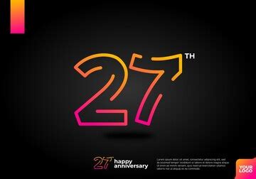 Premium Vector Number 27 Logo Icon Design 27th Birthday Logo Number