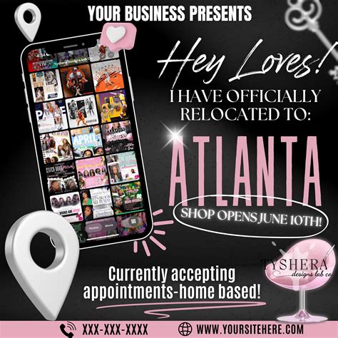 Relocation Announcement Flyer Editable Canva Template Social Media