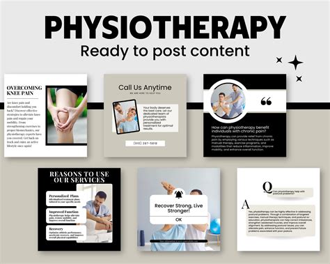 Physiotherapy Instagram Post Template Social Media Marketing Template