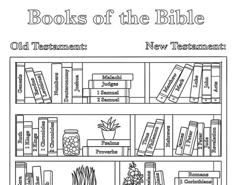 Books Of The Bible Coloring Sheet