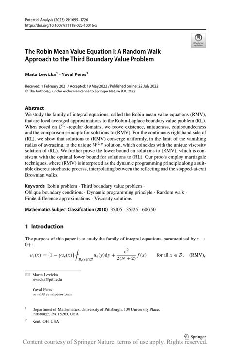 The Robin Mean Value Equation I A Random Walk Approach To The Third Boundary Value Problem