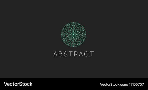 Abstract Geometric Data Science Logo Icon Vector Image